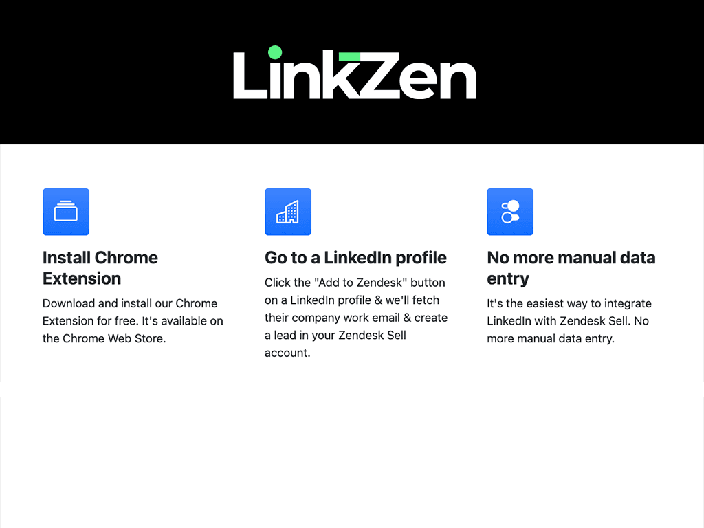 Linkzen App Integration with Zendesk Sell